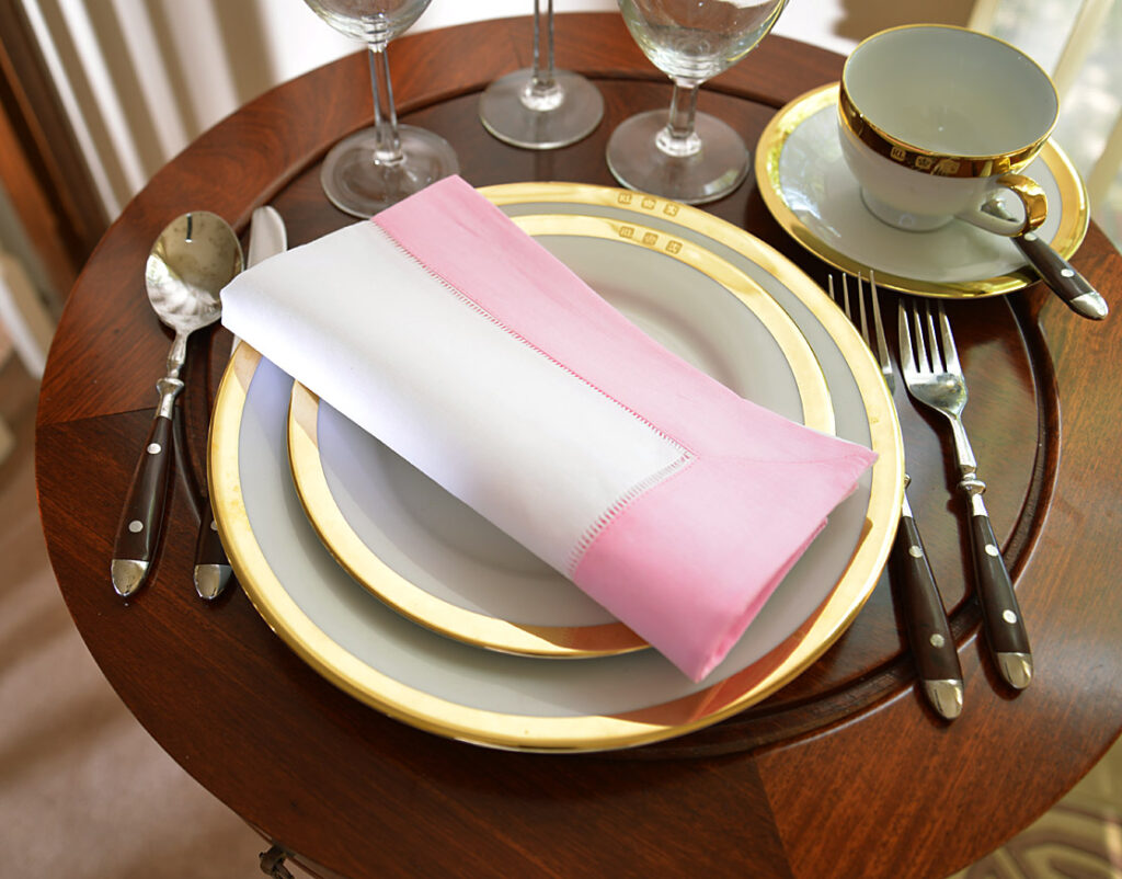 Hemstitch Napkin & Color Borders – Monogrammable